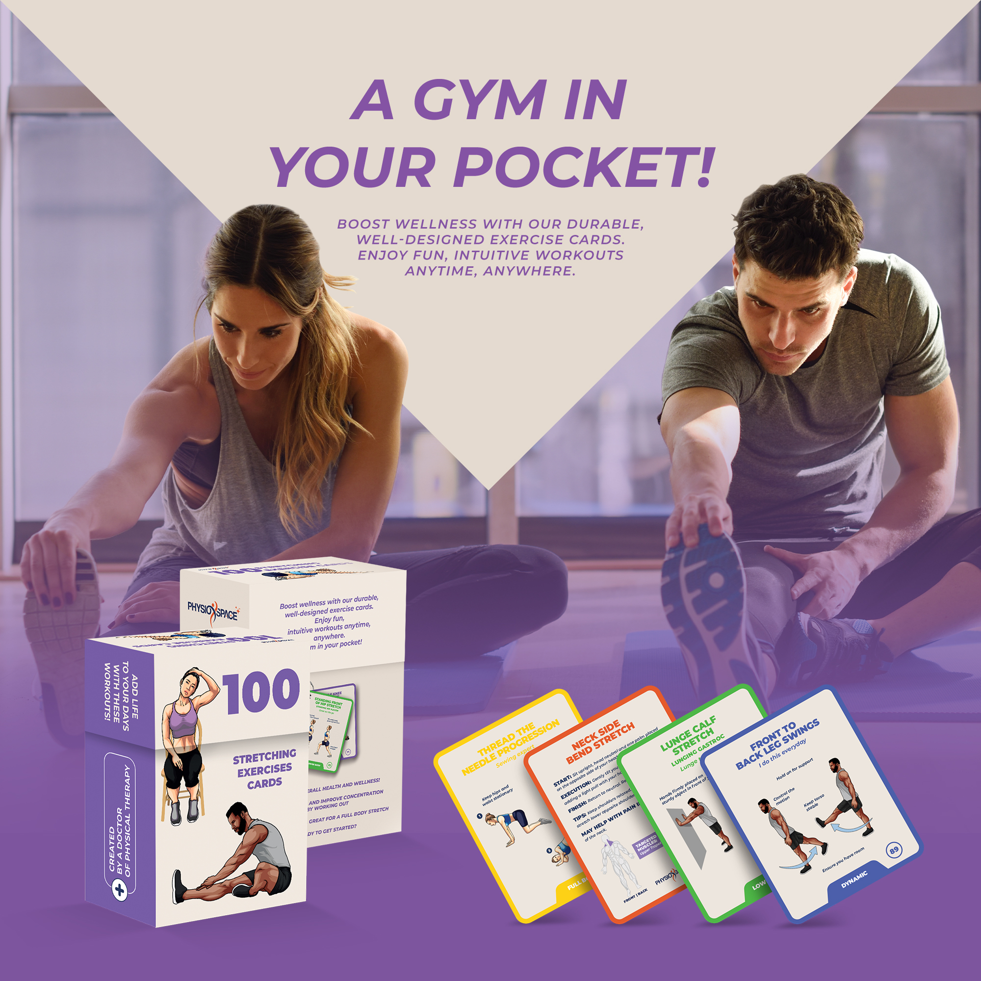 100 Stretching and Targeted Pain Relief FlashCards